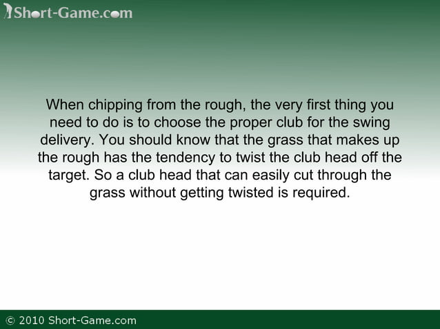 Steps for Chipping from the Rough | PPT