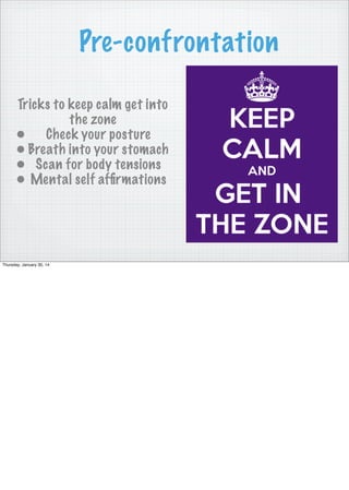 Steps for Confrontation - Resident Assistant Training | PDF