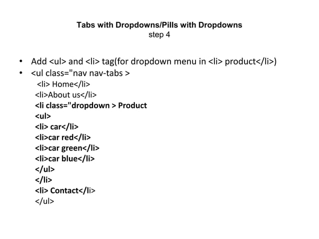 Steps for creating dropdown | PPT