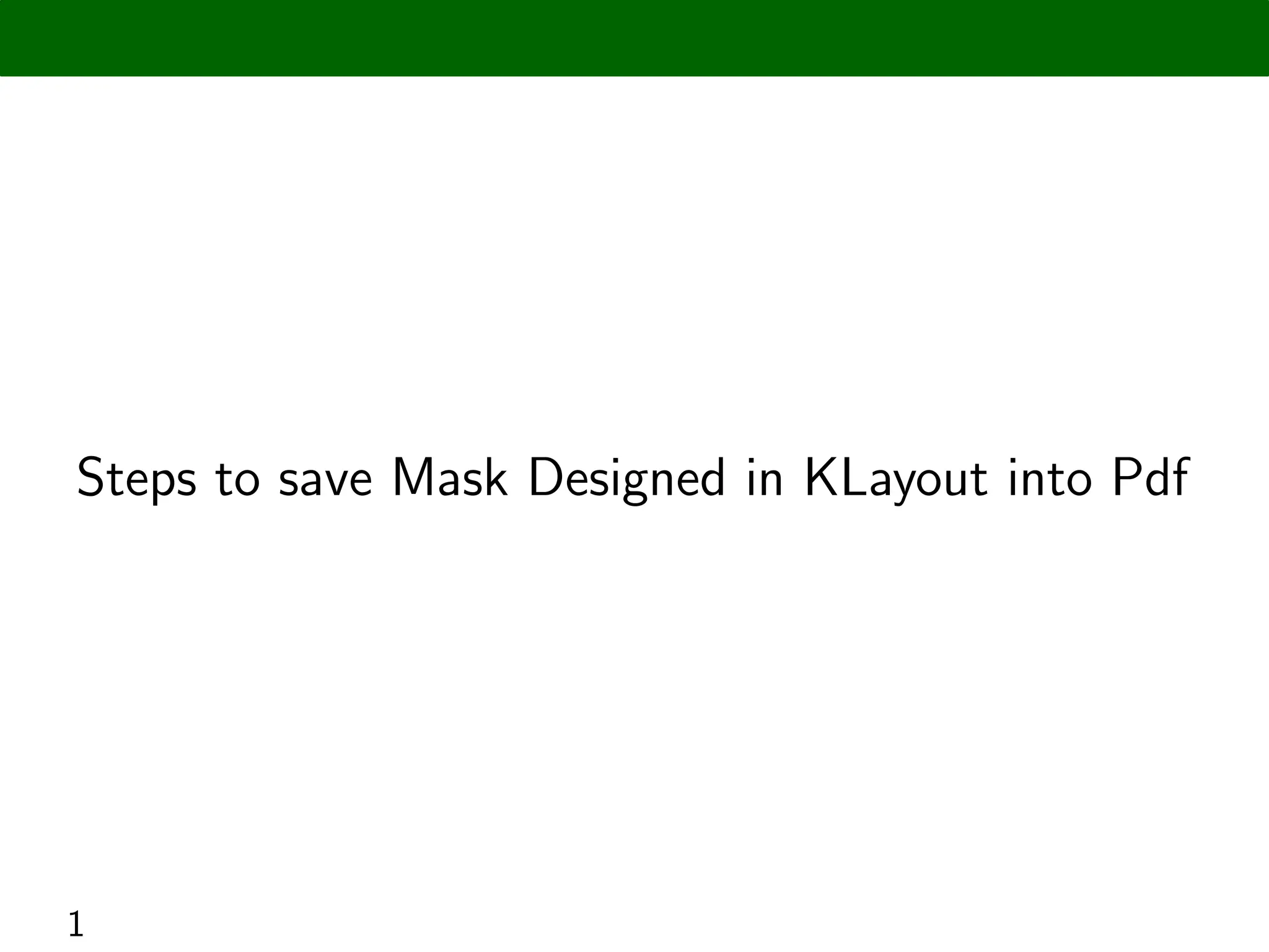 steps for getting mask in process flow for simple cantilever structure ...