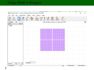 steps for getting mask in process flow for simple cantilever structure ...