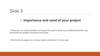 Steps for making presentation of final year project | PPTX
