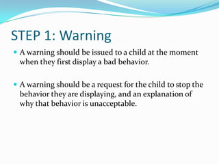 Steps for managing bad behavior | PPT