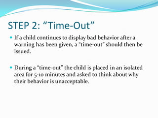 Steps for managing bad behavior | PPT