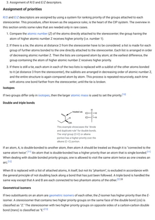 Steps For Naming Chemical Stereoisomers - Wikipedia | PDF
