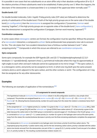 Steps For Naming Chemical Stereoisomers - Wikipedia | PDF