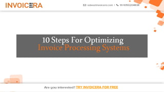 Steps for optimizing invoice processing system | PDF