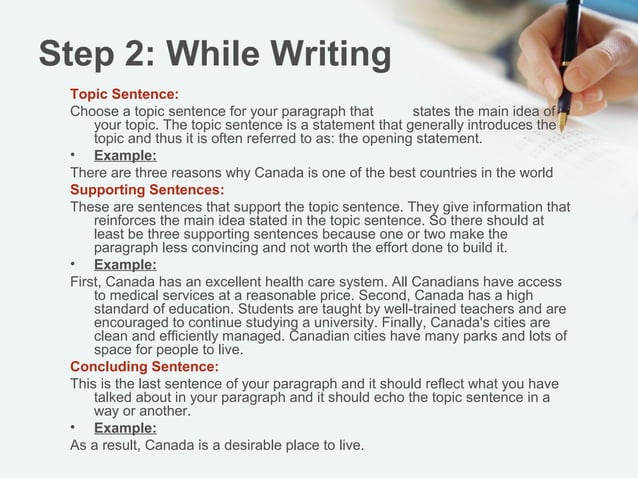 Steps for paragraph writing | PPT