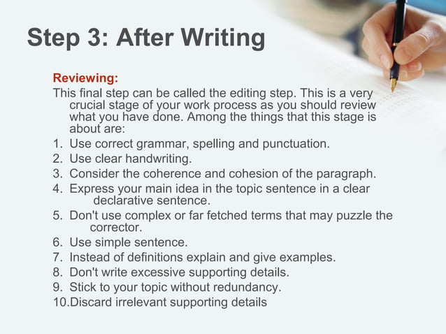 Steps for paragraph writing | PPT