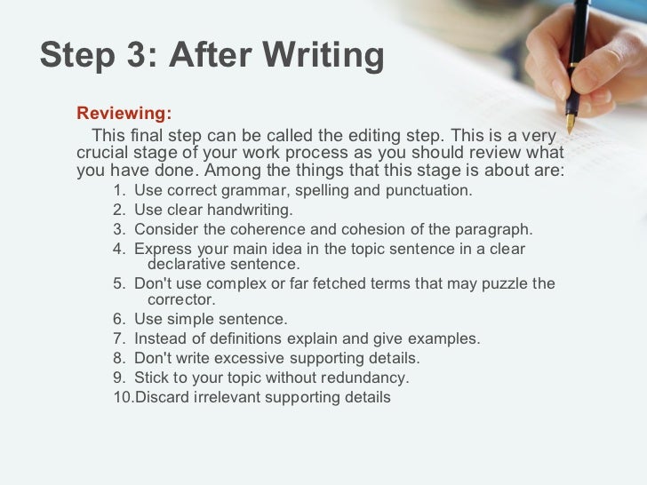 Steps For Paragraph Writing Steps For Paragraph Writing
