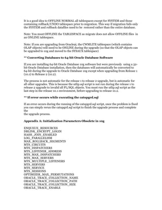Steps for upgrading the database to 10g release 2 | PDF