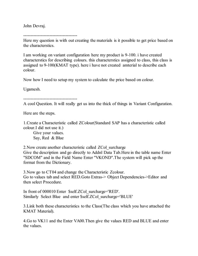 Steps for variant configuration and pricing | DOCX | Motorcycles ...