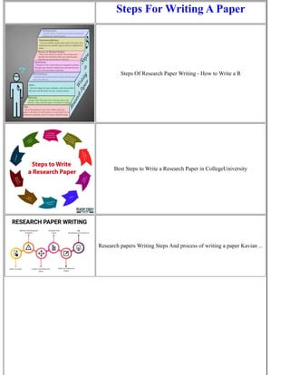 Steps For Writing A Paper | PDF