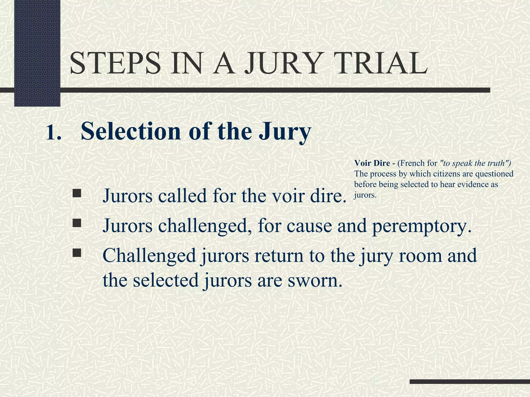 Steps of a jury trial | PPT