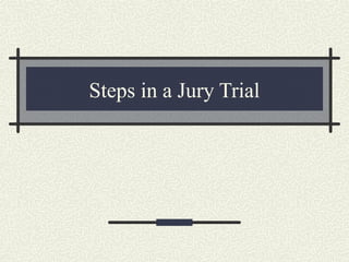 Steps of a jury trial | PPT