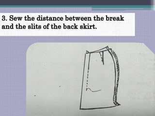 Steps in assembling the skirt | PPTX