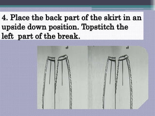 Steps in assembling the skirt | PPTX