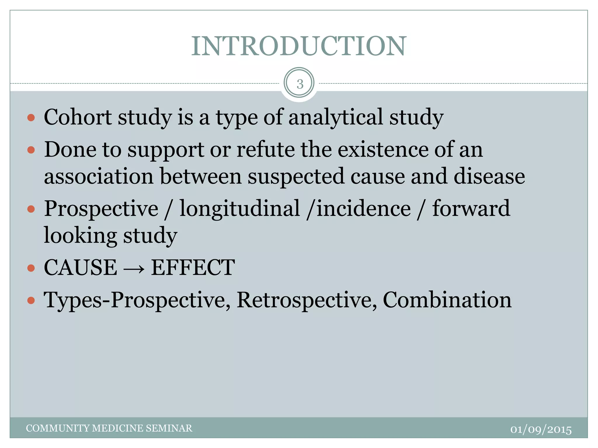 Steps in cohort study | PPTX