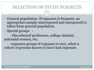 Steps in cohort study | PPTX