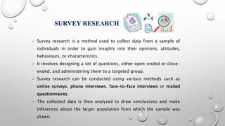 Steps in Conducting survey research - PPT | PPTX