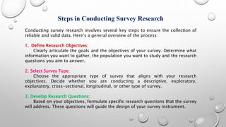 Steps in Conducting survey research - PPT | PPTX