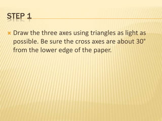 Steps in constructing an isometric drawing | PPTX