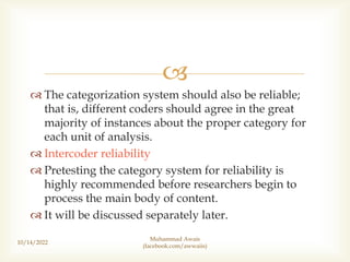 Steps in Content Analysis and How to Conduct Them - Mass Media Research ...