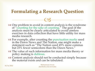 Steps in Content Analysis and How to Conduct Them - Mass Media Research ...