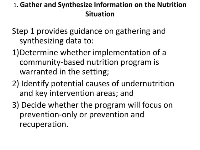Steps in designing nutrition programme | PPT | Parenting Babies and ...
