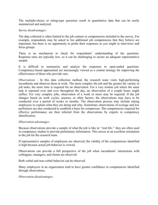 Steps in developing a valid competency model | DOC