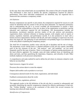 Steps in developing a valid competency model | DOC