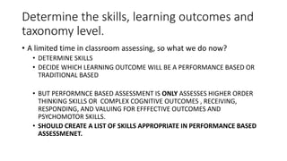 Steps in developing performance based assessment | PPTX