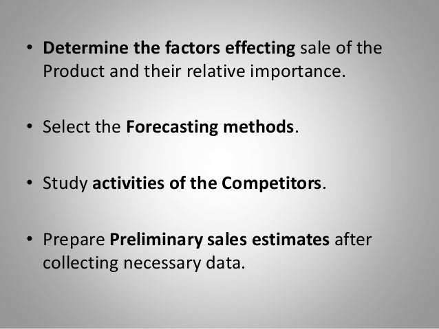 Steps In Demand Forecasting