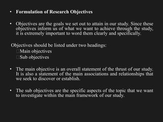 Steps in formulating research problem | PPTX