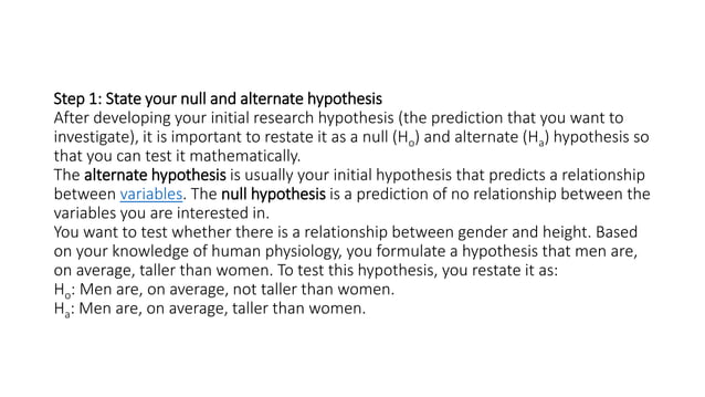 Steps In Hypothesispptx 9109