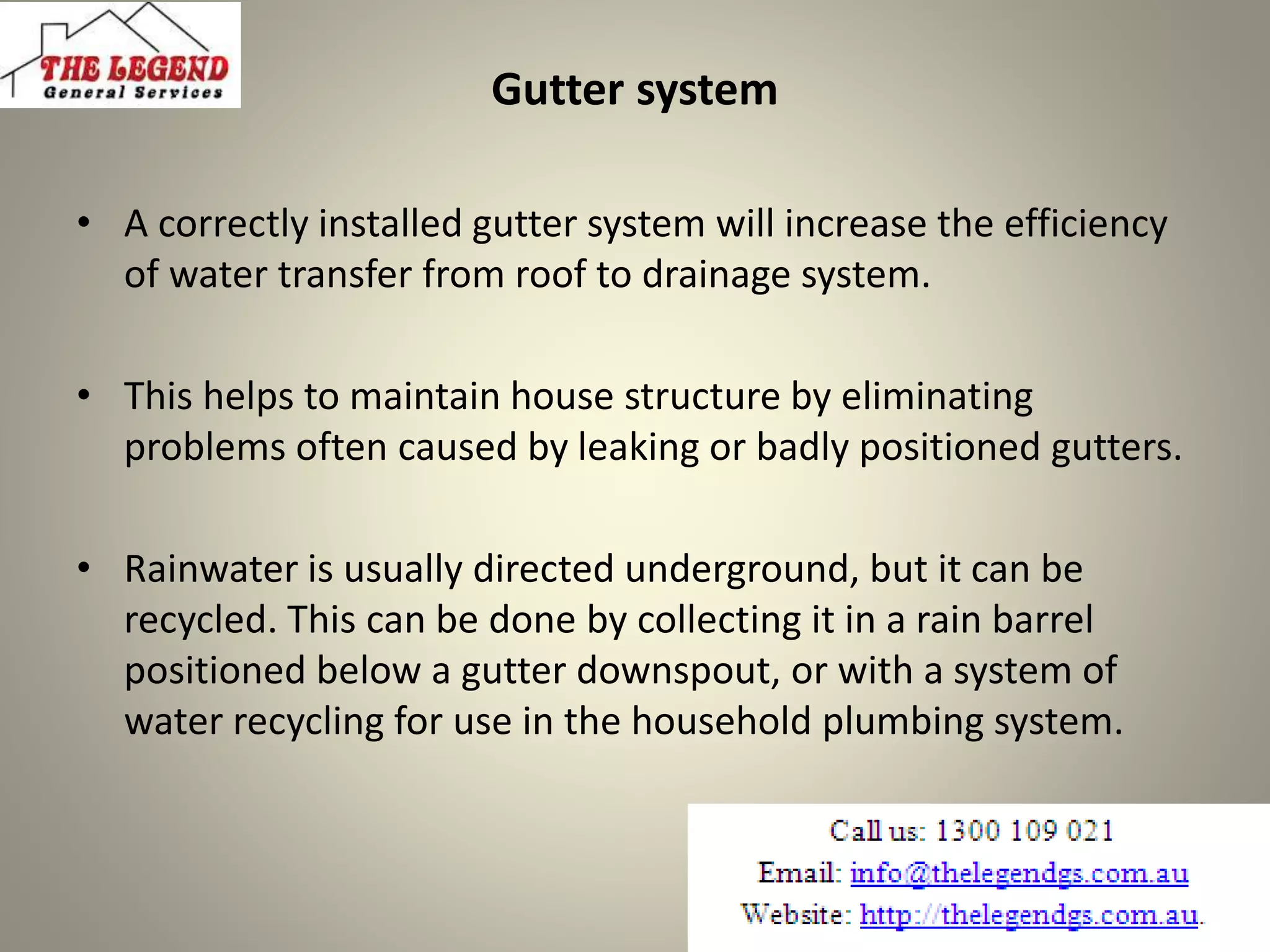 Steps in installation of gutters | PPTX