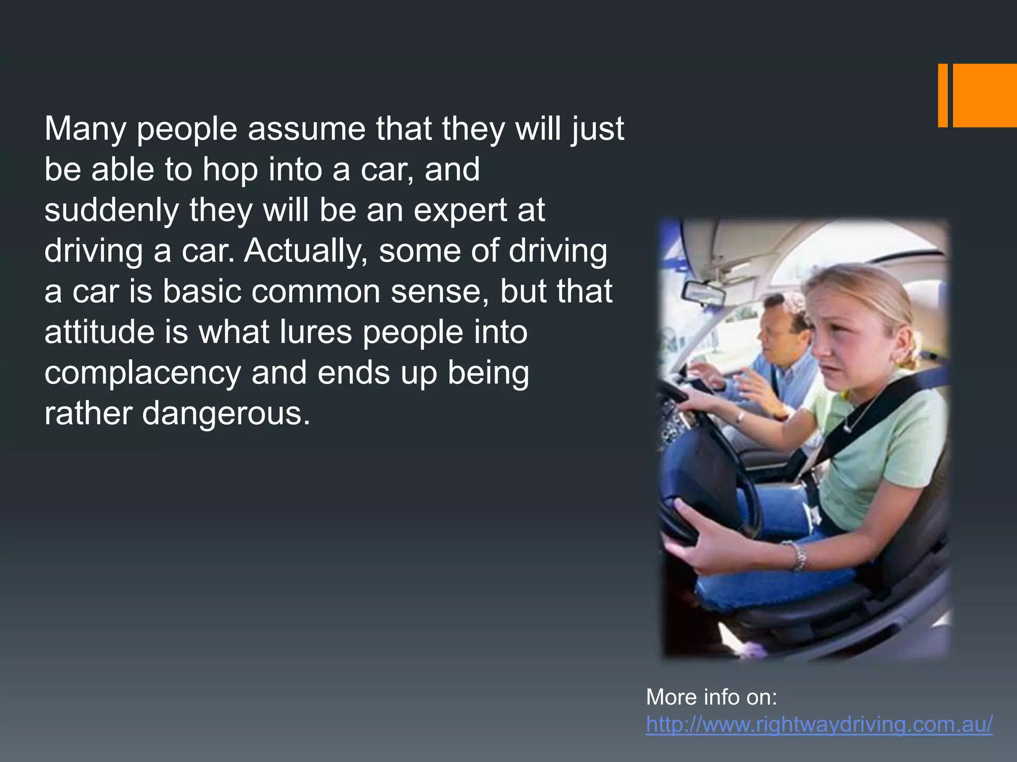 Steps in learning to drive a car | PPTX