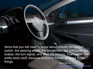 Steps in learning to drive a car | PPTX