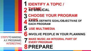 STEPS IN MAKING AY PROGRAMS INTERESTING.pptx