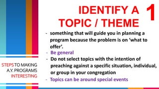 STEPS IN MAKING AY PROGRAMS INTERESTING.pptx