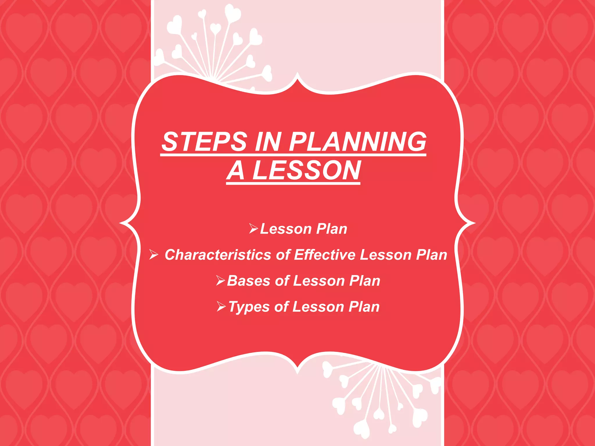 Steps in planning a lesson | PPTX