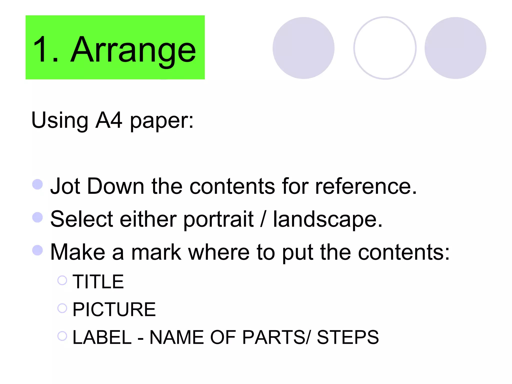 Steps in poster making | PPT