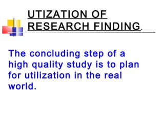 STEPS IN RESEARCH PROCESS | PPT