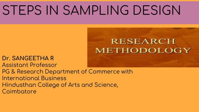 Steps in sampling design | PPTX