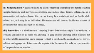 Steps in sampling design | PPTX