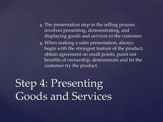 Steps in selling process business bcom.. | PPT
