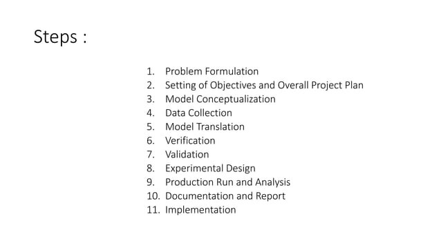 Steps in Simulation Study | PPTX | Computer Software and Applications ...