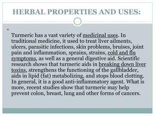 Steps in turmeric processing By Mr Allah Dad Khan | PPTX