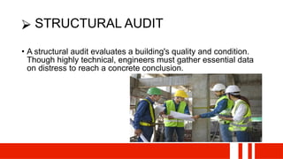 STEPS INVOLVED IN STRUCTURAL AUDIT AND BUDGET ESTIMATION .pptx