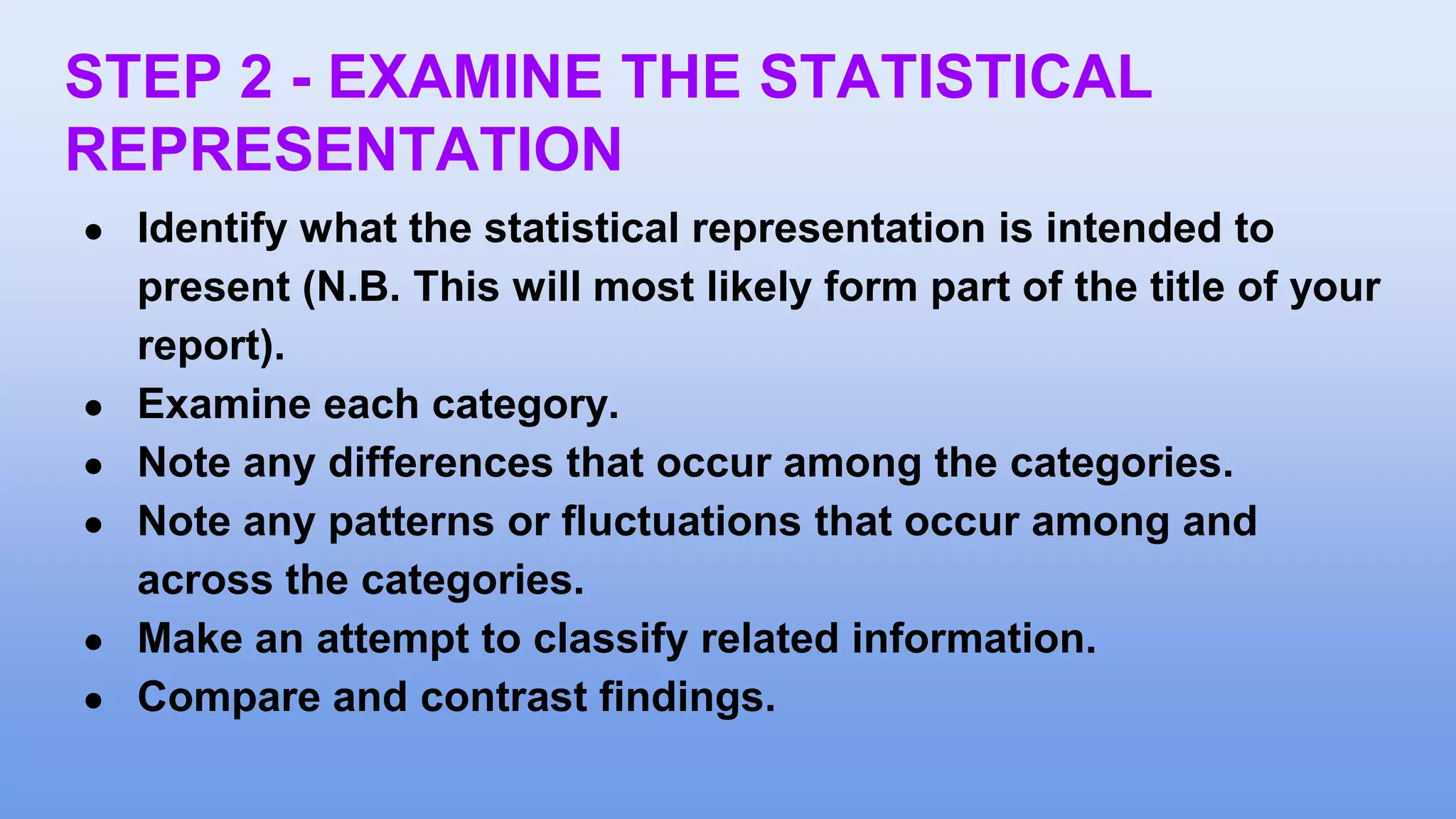 Steps in writing a statistical reports | PPTX